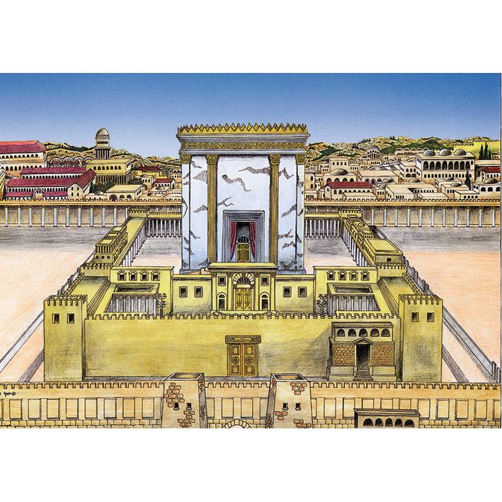 Beit HaMikdash Second Jerusalem Temple Jewish Laminated Poster 20" x 2 ...