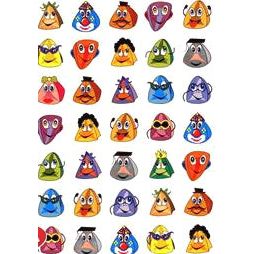 Mini Hamentash Smiley (Faces) Jewish Purim Stickers (10 Sheets ...
