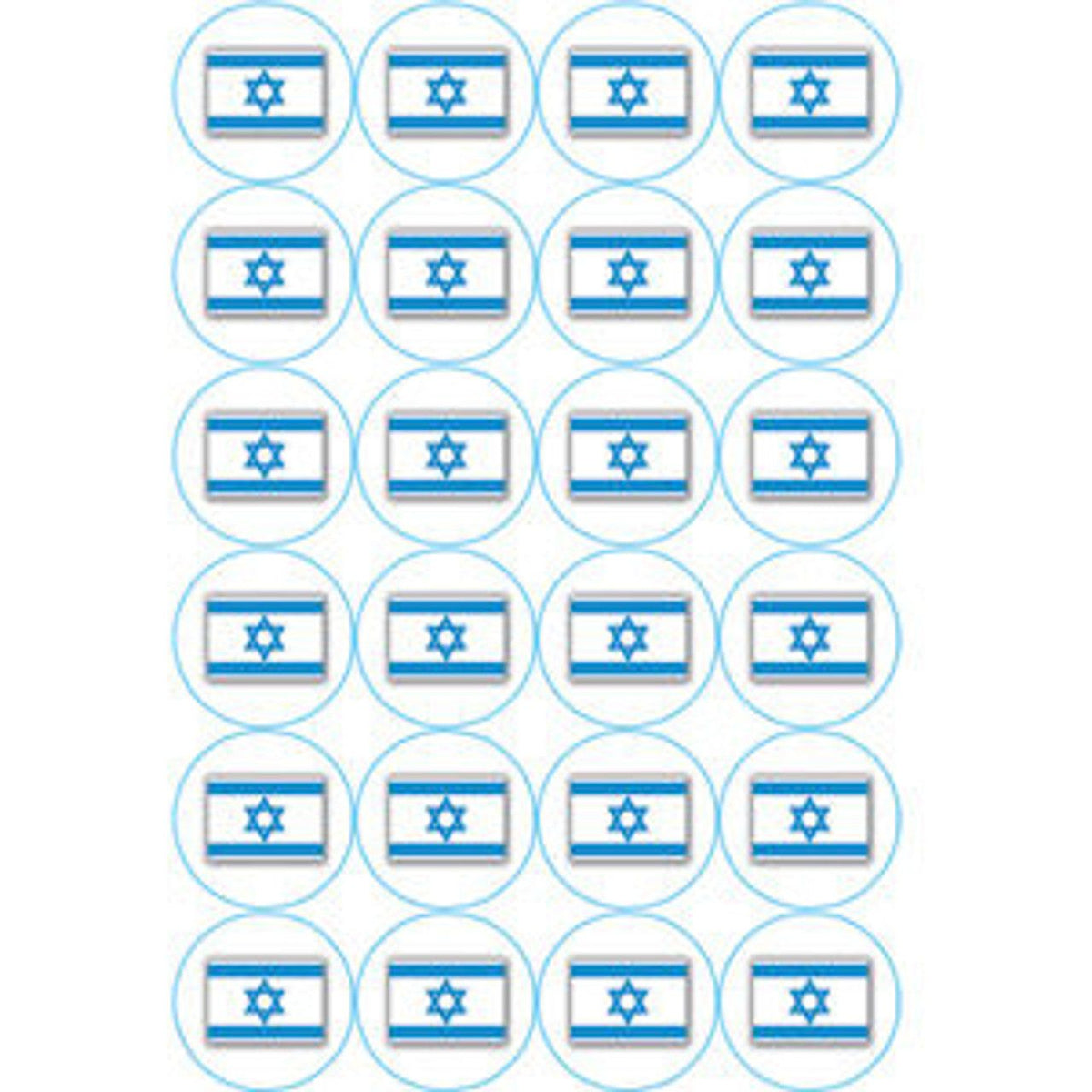 Israeli Flags Round Small Jewish Stickers Made in Israel Pack of 240 ...