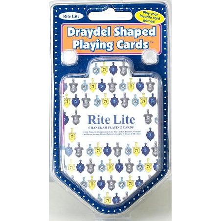 Draydel Shaped Chanukah Playing Cards — IsraelBookShop