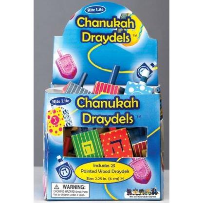 Large Painted Wooden Dreidel / Draydel - Assorted Designs — IsraelBookShop
