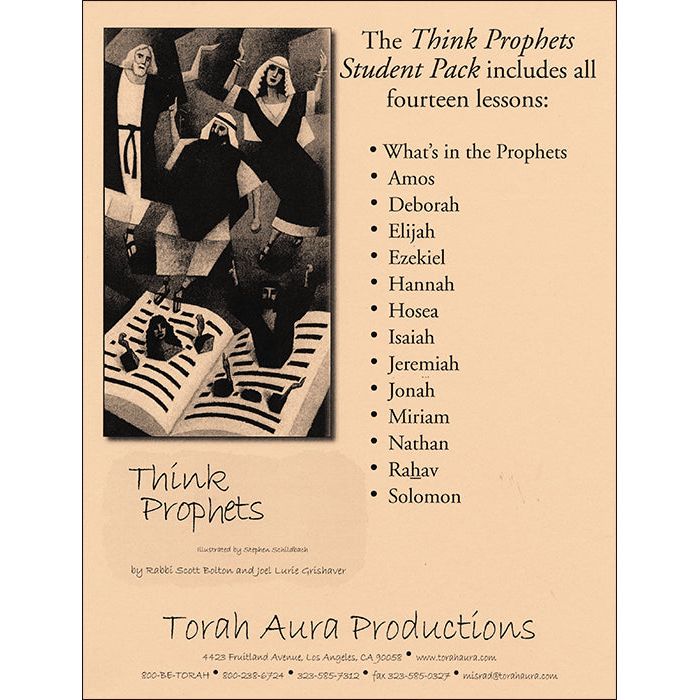 Think Prophets Student Pack. By Joel Lurie Grishaver, Rabbi Scott Bolt ...