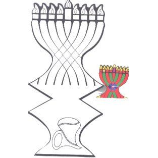 Chanukah Craft Activity - Set of 36 menorahs for coloring — IsraelBookShop